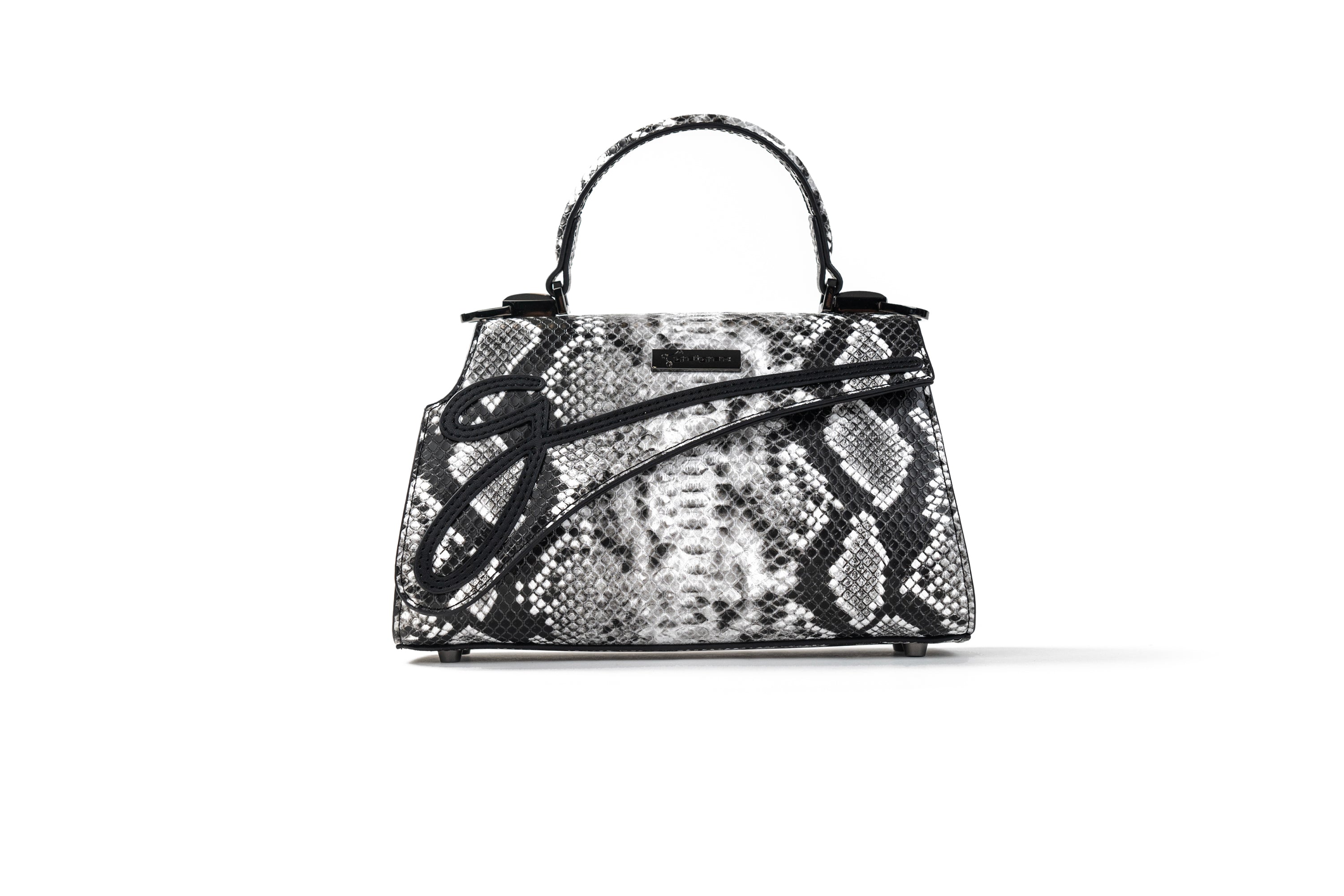 Medium Natural Python Lowercase Flap Bag – John Geiger