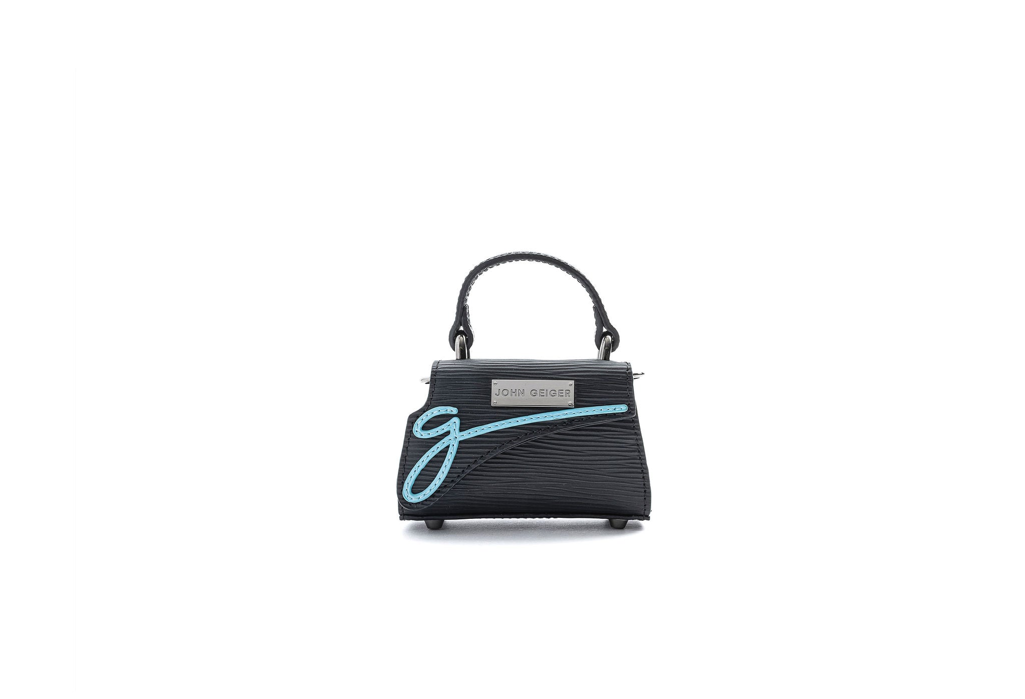 Mini Lowercase Flap Bag "Black/Teal" – John Geiger