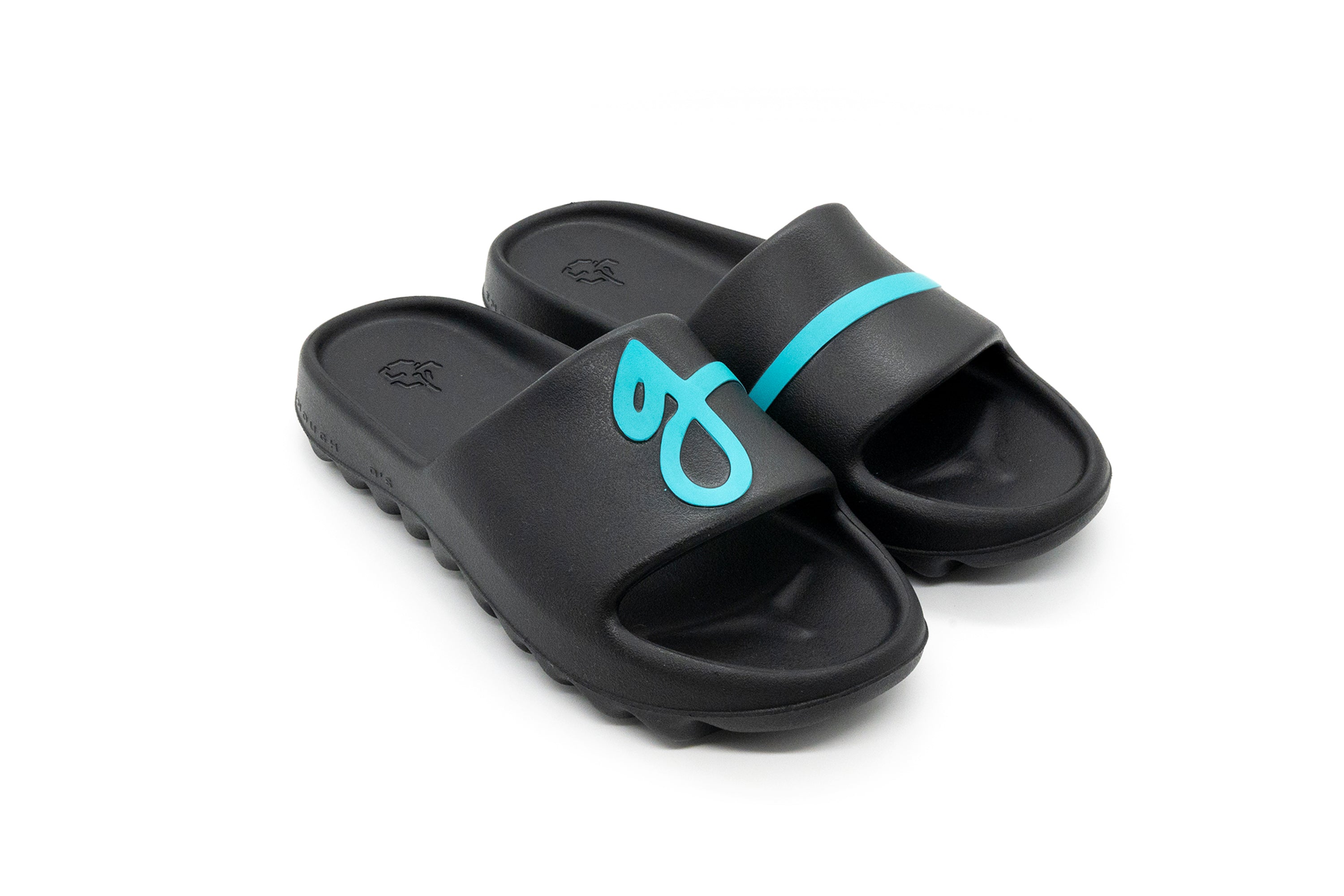 Black/Teal Geiger Slides – John Geiger